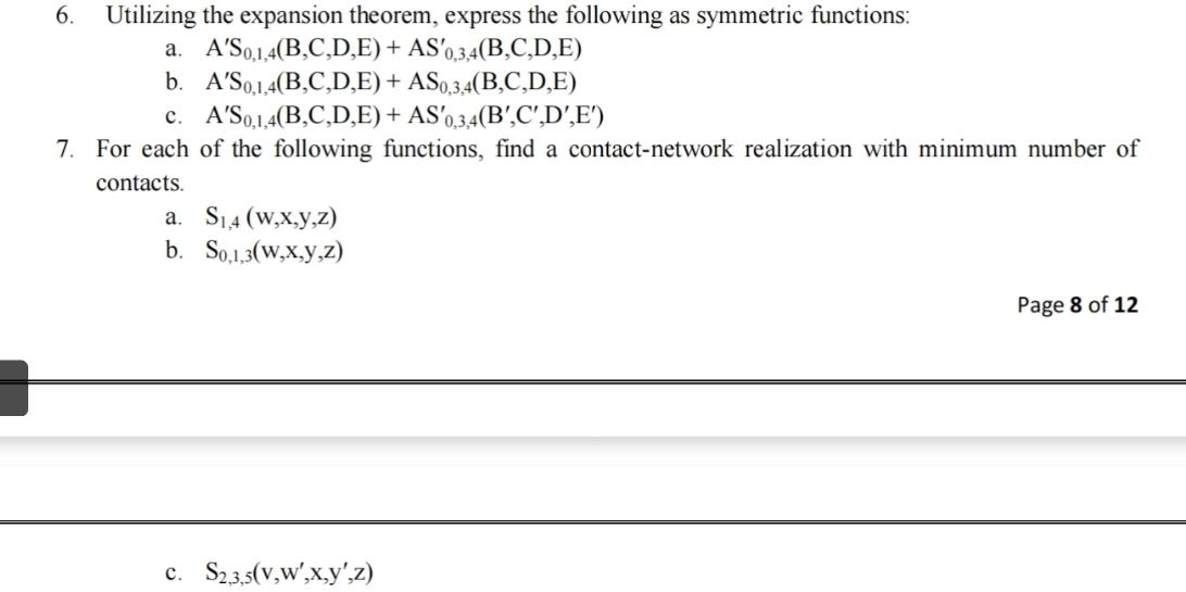 Solved Utilizing the expansion theorem, express the | Chegg.com