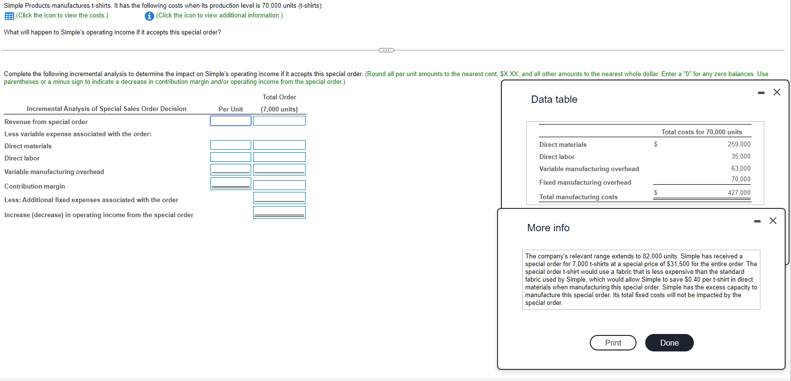 Solved (Click the icon to view the costs.)(Click the icon to | Chegg.com