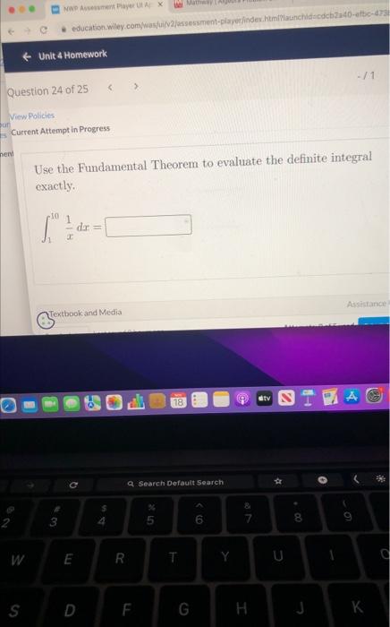 Solved Use the Fundamental Theorem to evaluate the definite | Chegg.com