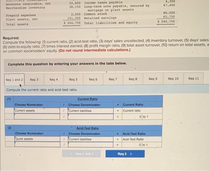 Solved Problem 13-4A Calculating financial statement ratios | Chegg.com