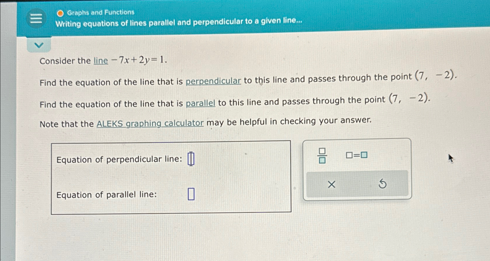 Solved Graphs and FunctionsWriting equations of lines | Chegg.com