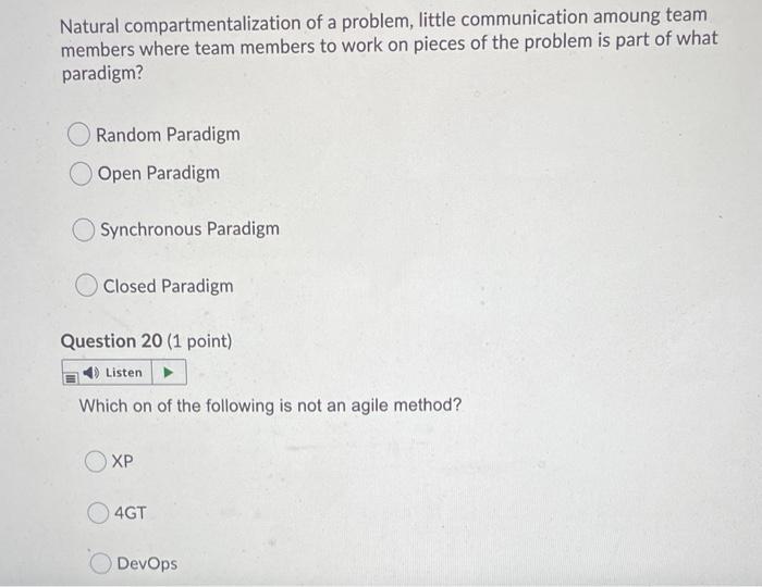 Solved Natural compartmentalization of a problem, little | Chegg.com