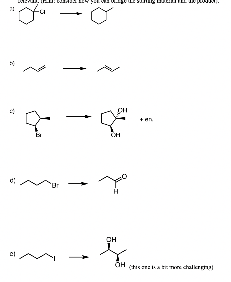 Solved can yuo solve these organic chem synthesis problems | Chegg.com