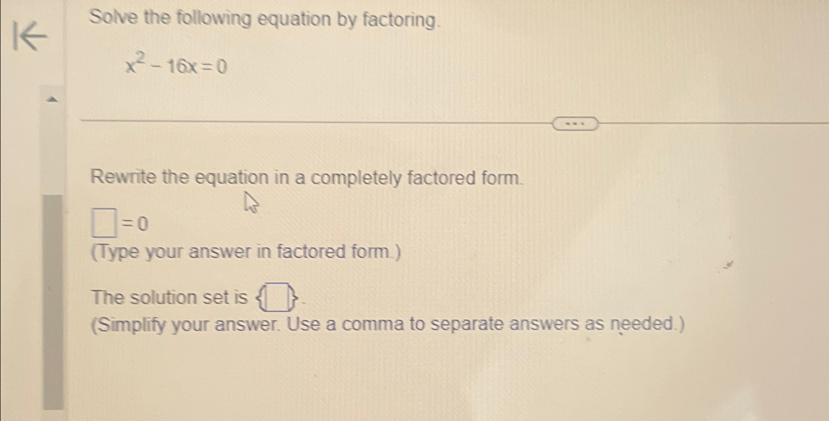 Solved Solve the following equation by | Chegg.com