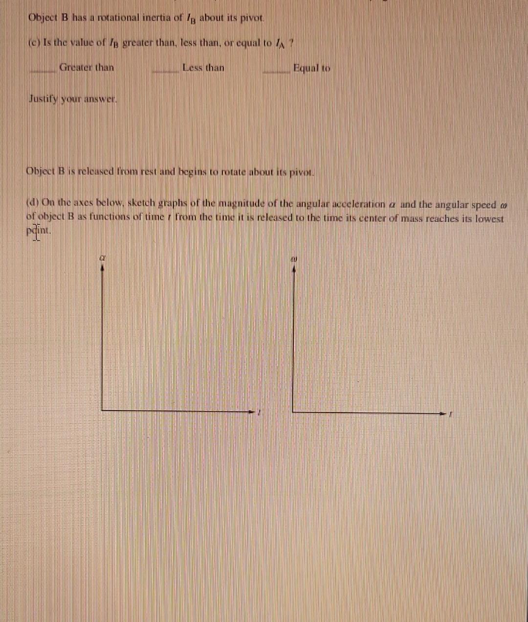 Solved 2. Object A is a long, thin, uniform rod of mass M | Chegg.com