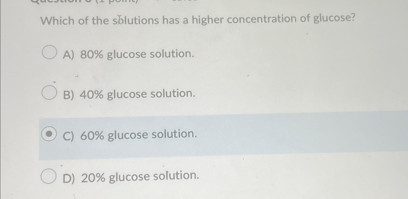 Solved Which of the shlutions has a higher concentration of | Chegg.com