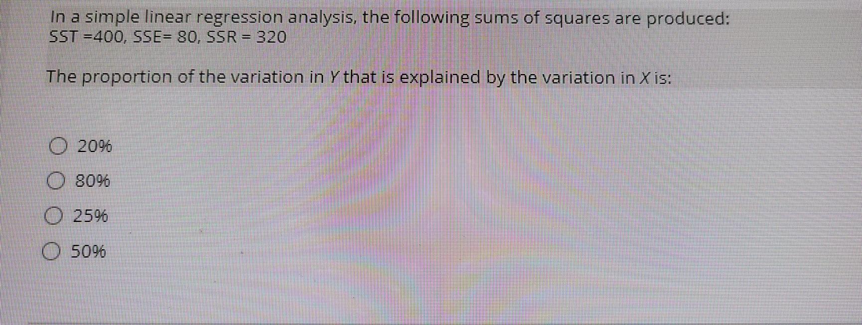 Solved In A Simple Linear Regression Analysis The Following Chegg