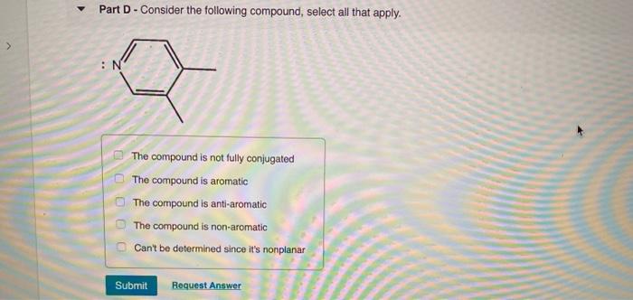 Solved Part A Consider The Following Compound Select All