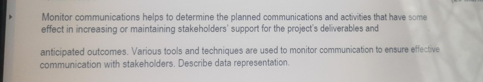 Solved Monitor communications helps to determine the planned | Chegg.com