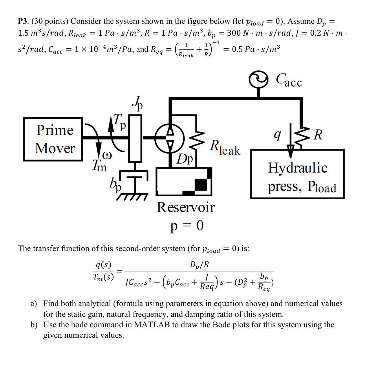 Solved P3. (30 ﻿points) ﻿Consider the system shown in the | Chegg.com