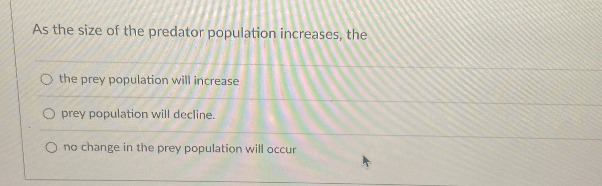 Solved As the size of the predator population increases, | Chegg.com