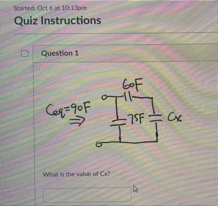 Solved Question 1 What is the value of Cx ? | Chegg.com