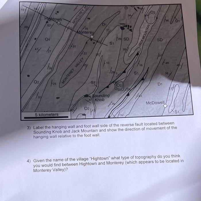 Solved Activity 4-Reading an Actual Geologic Map The next | Chegg.com
