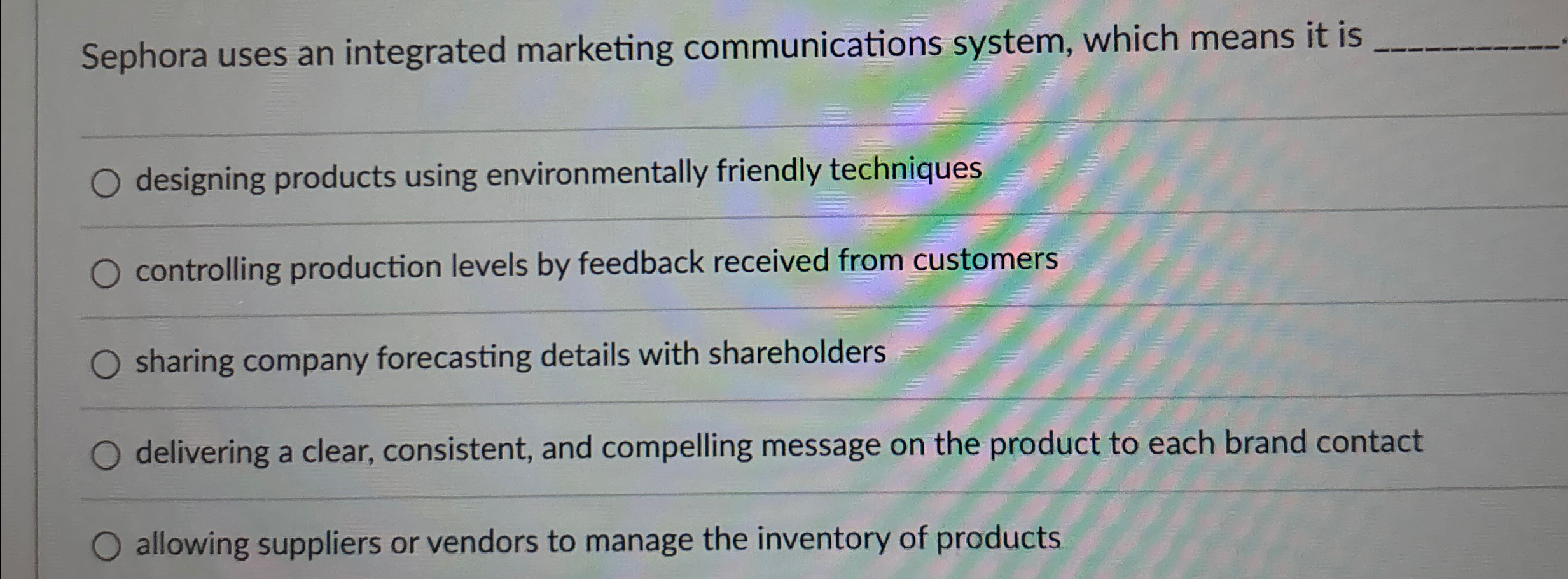 Solved Sephora uses an integrated marketing communications | Chegg.com