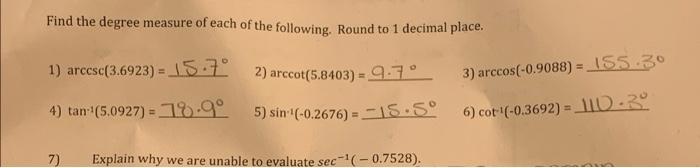 Solved Find the degree measure of each of the following. | Chegg.com