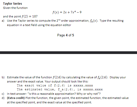Solved Q6) ﻿MATLAB, PLEASE MAKE CODE COPYABLETaylor | Chegg.com
