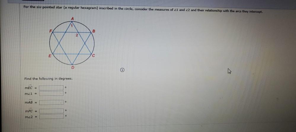 Solved For the six-pointed star (a regular hexagram) | Chegg.com
