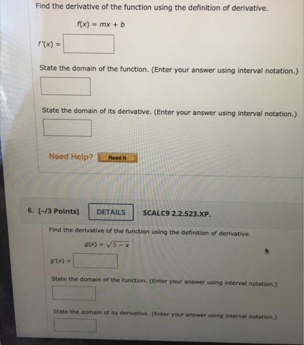 Solved Find the derivative of the function using the | Chegg.com