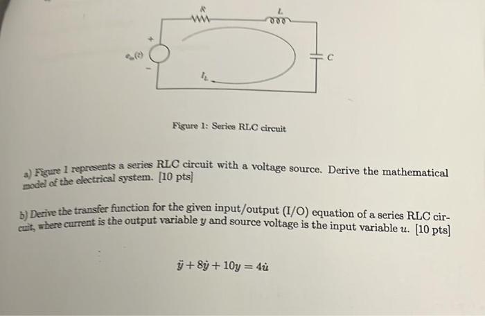 Solved ww doo Figure 1: Series RLC circuit a) Figure 1 | Chegg.com