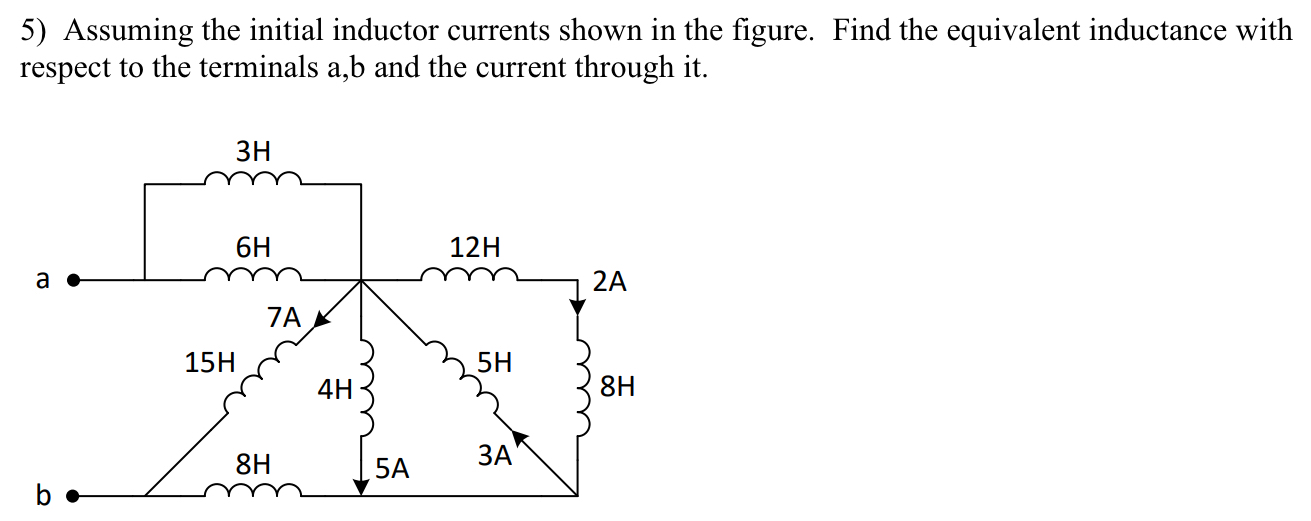 Solved Assuming the initial inductor currents shown in the | Chegg.com