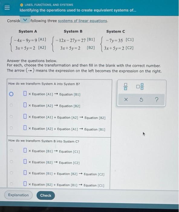 Solved = LINES, FUNCTIONS, AND SYSTEMS Identifying the | Chegg.com