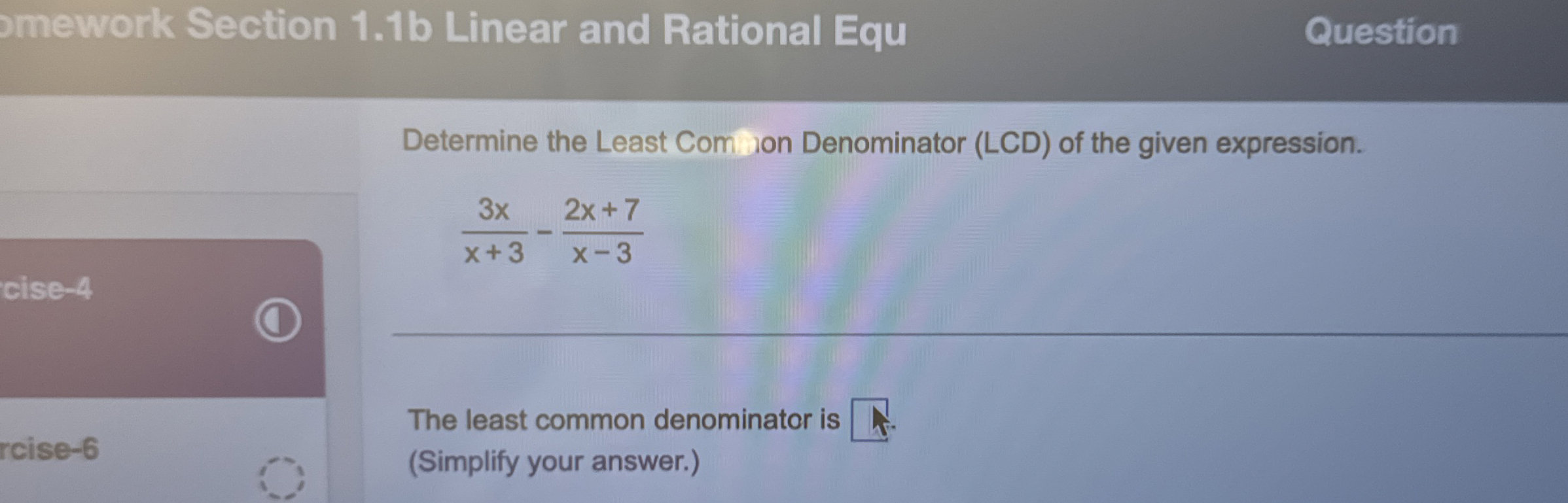 Solved mework Section 1.1b Linear and Rational | Chegg.com