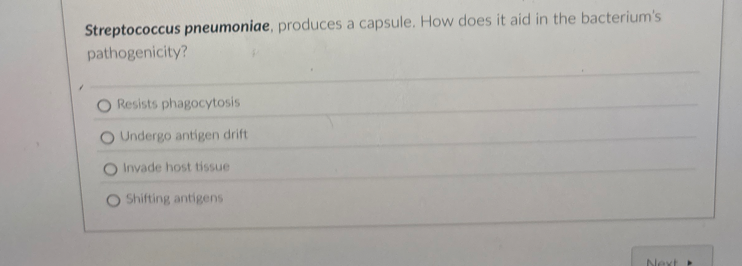 Solved Streptococcus pneumoniae, produces a capsule. How | Chegg.com