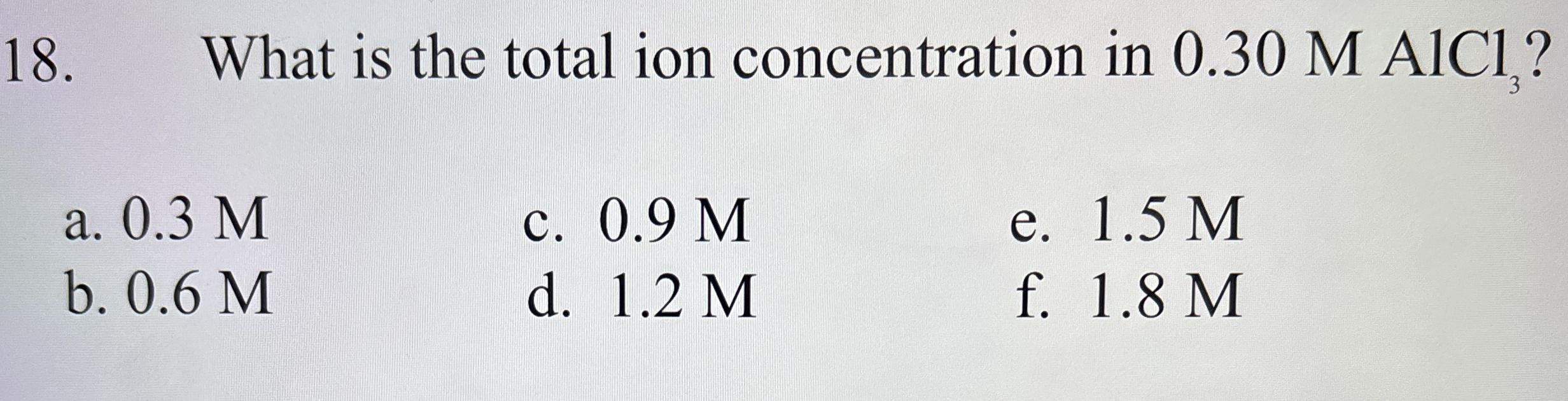 Solved What is the total ion concentration in | Chegg.com