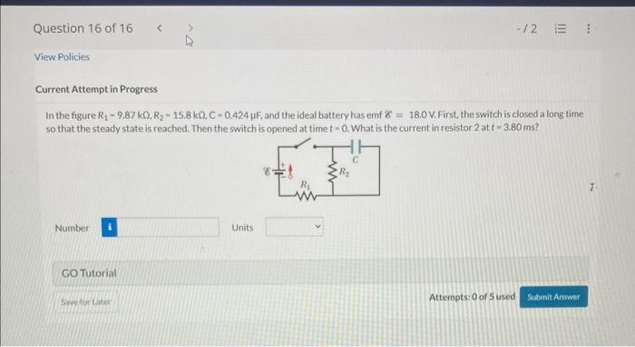 Solved In the figure R1−9.87kQ,R2=15.8kQ,C=0.424μF, and the | Chegg.com