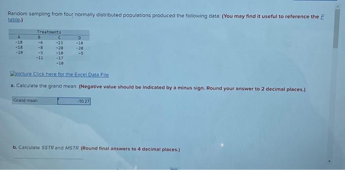 Solved Random sampling from four normally distributed | Chegg.com