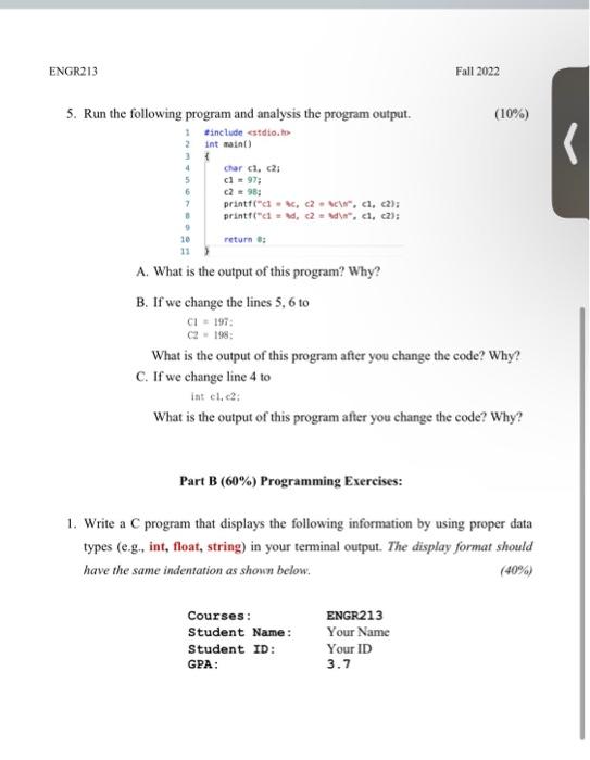 Solved ENGR213 Fall 2022 Homework Assignment 2 Part A (40%) | Chegg.com