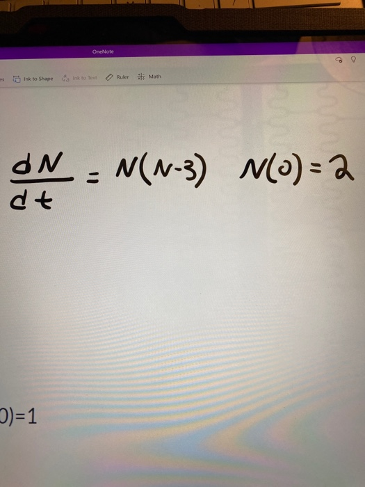 Solved OneNote 5 Ink to shape & ink to Text Ruler i Math of | Chegg.com