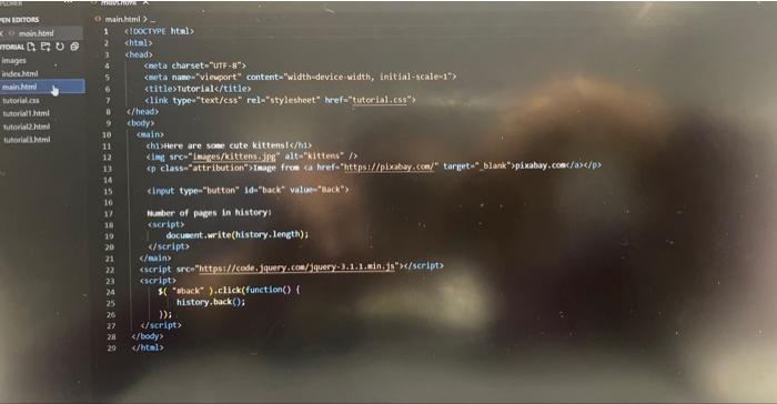 Solved 1. Use your text editor or IDE to open the | Chegg.com