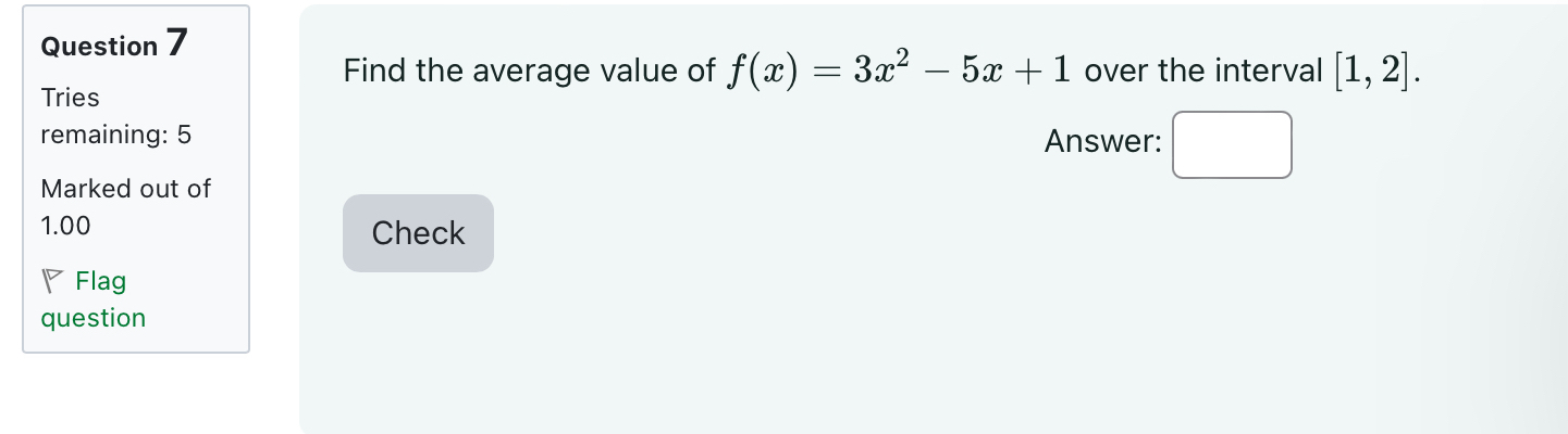 Solved \table[[Question 7],[Tries],[remaining: 5],[Marked | Chegg.com