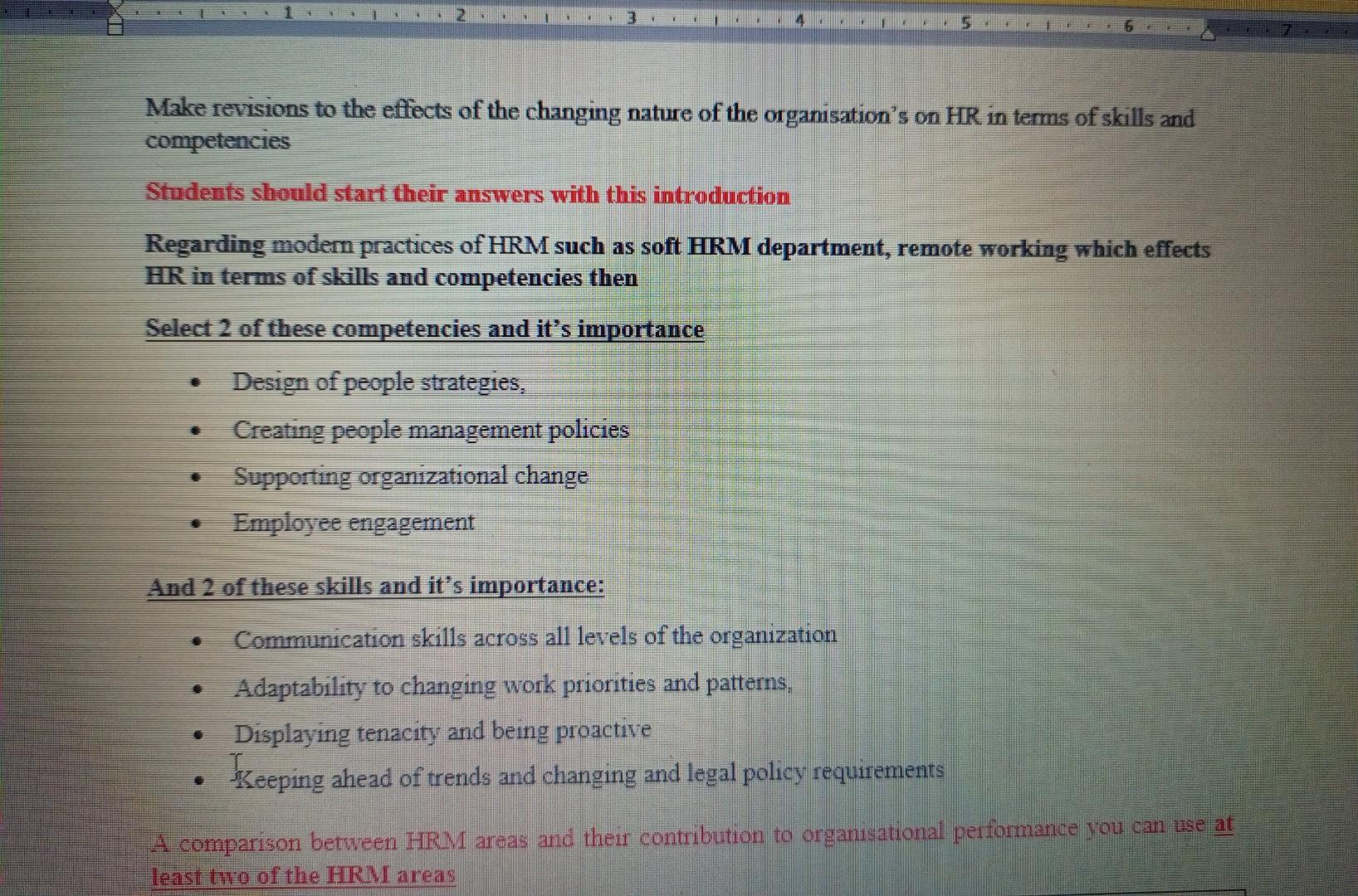 Solved LO1 Explain the impact of the role of HRM in creating | Chegg.com