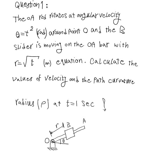 Solved t (m) equation. Calculate the Question 1: The oa ros | Chegg.com