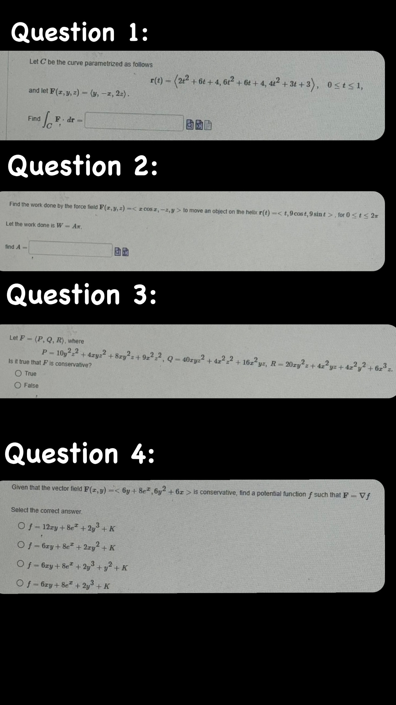 Solved Question 1:Let C ﻿be the curve parametrized as | Chegg.com