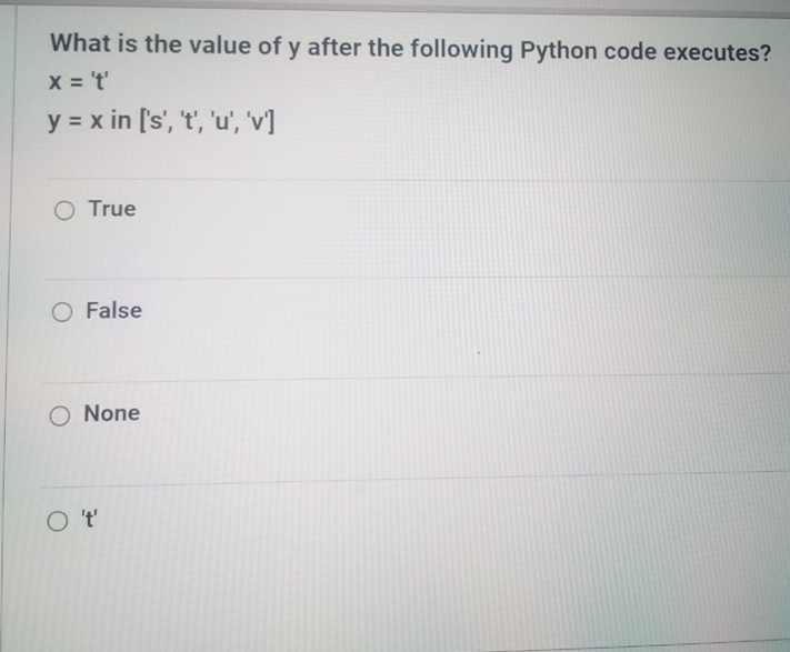 Solved What is the value of y ﻿after the following Python | Chegg.com