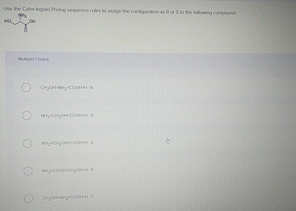 Solved Use the Cahn Ingold-Prelog sequence rules to assign | Chegg.com