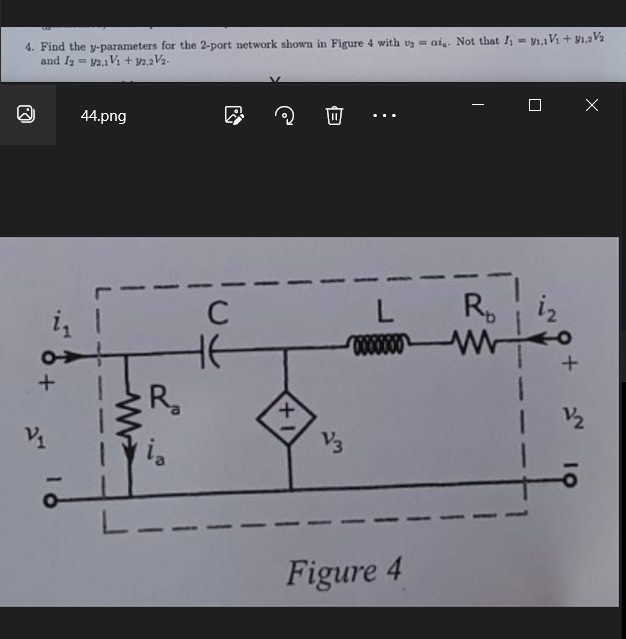 Solved Find the y-parameters for the 2 -port network shown | Chegg.com