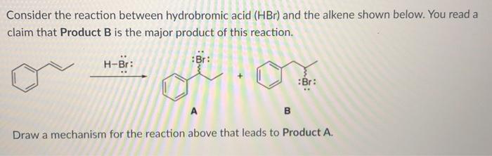 Solved Consider the reaction between hydrobromic acid (HBr) | Chegg.com