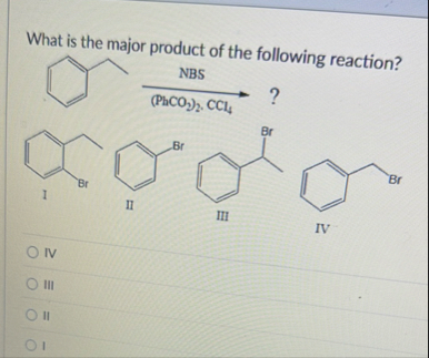 Solved What is the major product of the following | Chegg.com