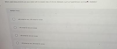 Solved Whcha meauees e nsoced weh inceased sks of chric | Chegg.com