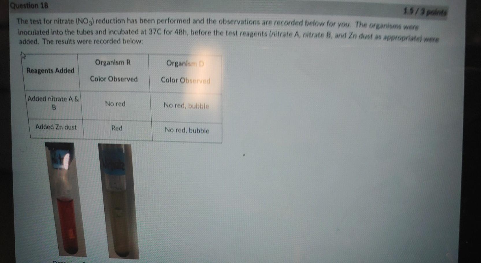 Solved Question 31 012 points Nitrate reduction is | Chegg.com