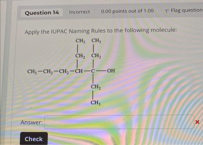 Solved Apply the IUPAC Naming Rules to the following | Chegg.com