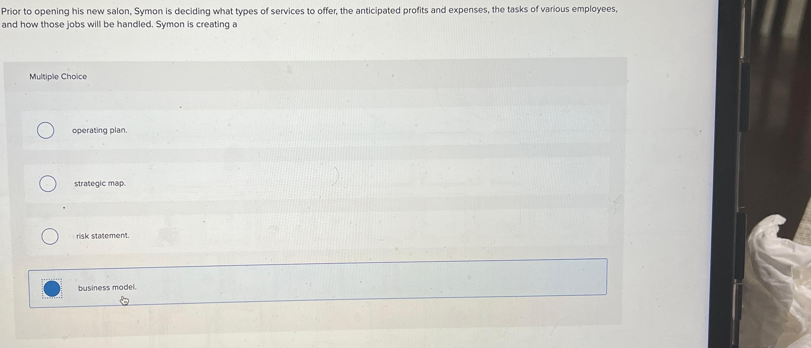 Solved Prior to opening his new salon, Symon is deciding | Chegg.com