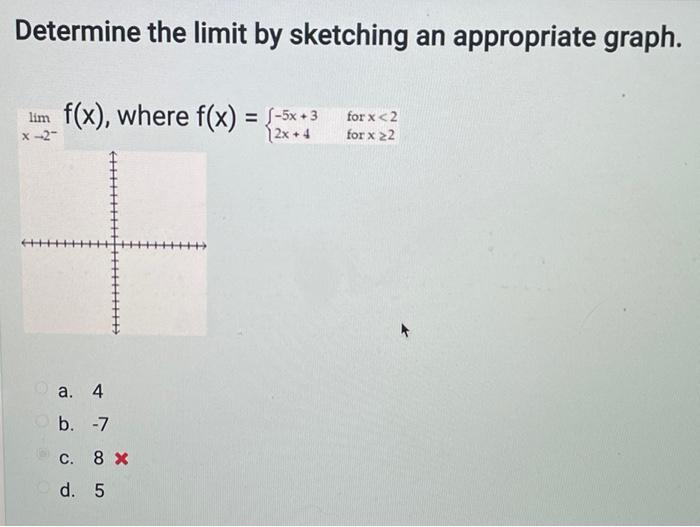 Solved Determine the limit by sketching an appropriate | Chegg.com