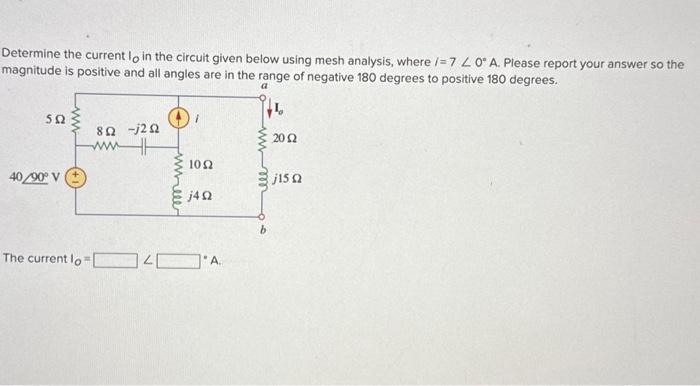 Solved Determine the current IO in the circuit given below | Chegg.com