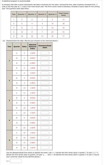 Solved A statistical program is recommended. A compeny that | Chegg.com