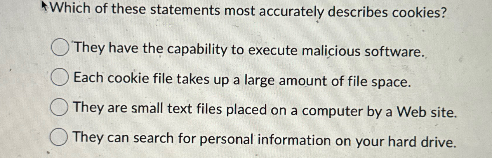 Solved Which of these statements most accurately describes | Chegg.com